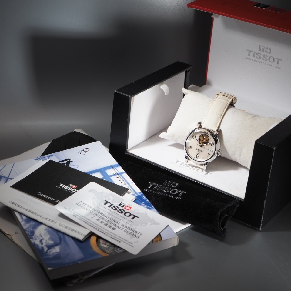 Yahoo!オークション - 1円～ TISSOT ティソ Tクラシック SS 革 T050.2...