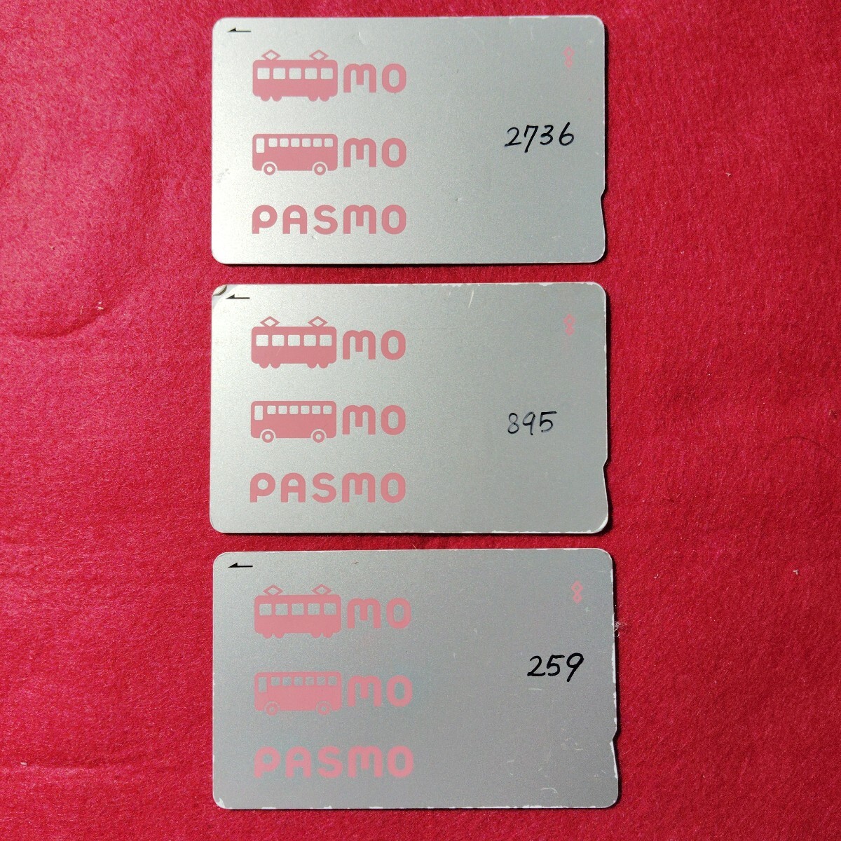 Yahoo!オークション - 【JOT136】 残高あり PASMO パスモ 3枚 交通系IC...