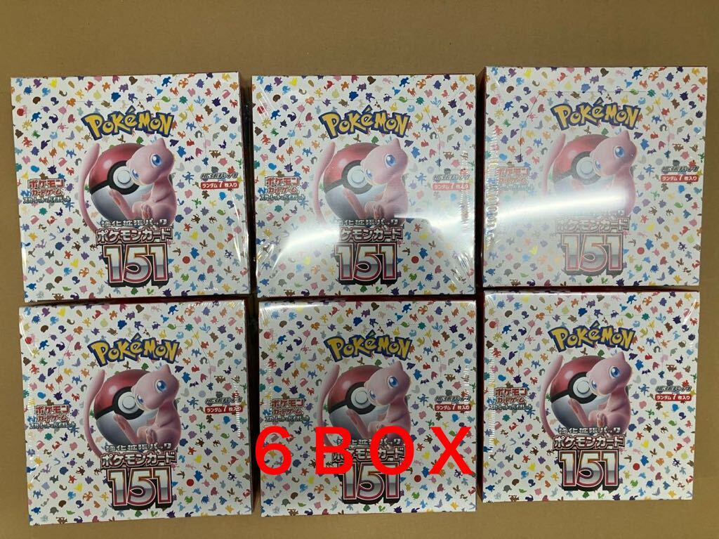 Yahoo!オークション - ポケモンカード 151 6BOX 新品 未開封 純正シュ...