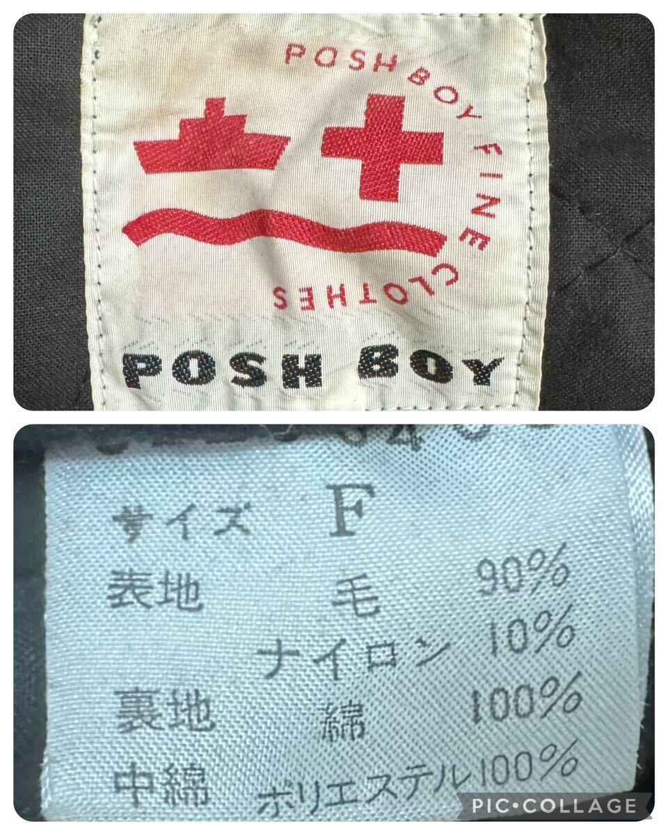 Yahoo!オークション - 雰囲気抜群 POSH BOY 90s フルデコ 袖革 スタジ...