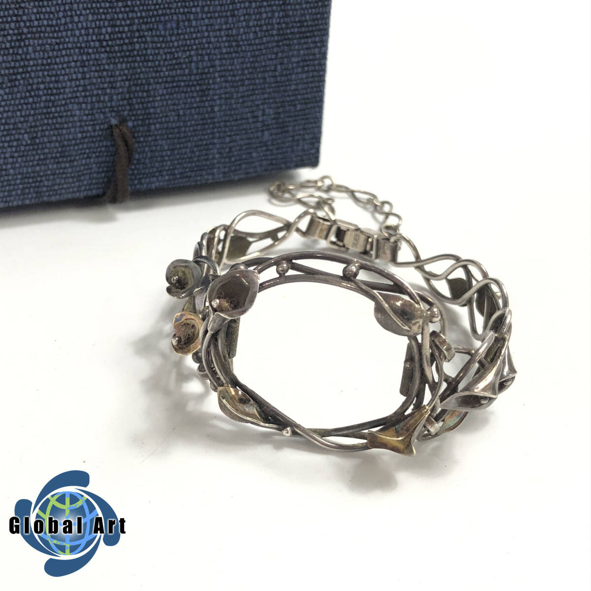 Yahoo!オークション - E08237/ブレスレット/SILVER/K18/総重量 約19.6...