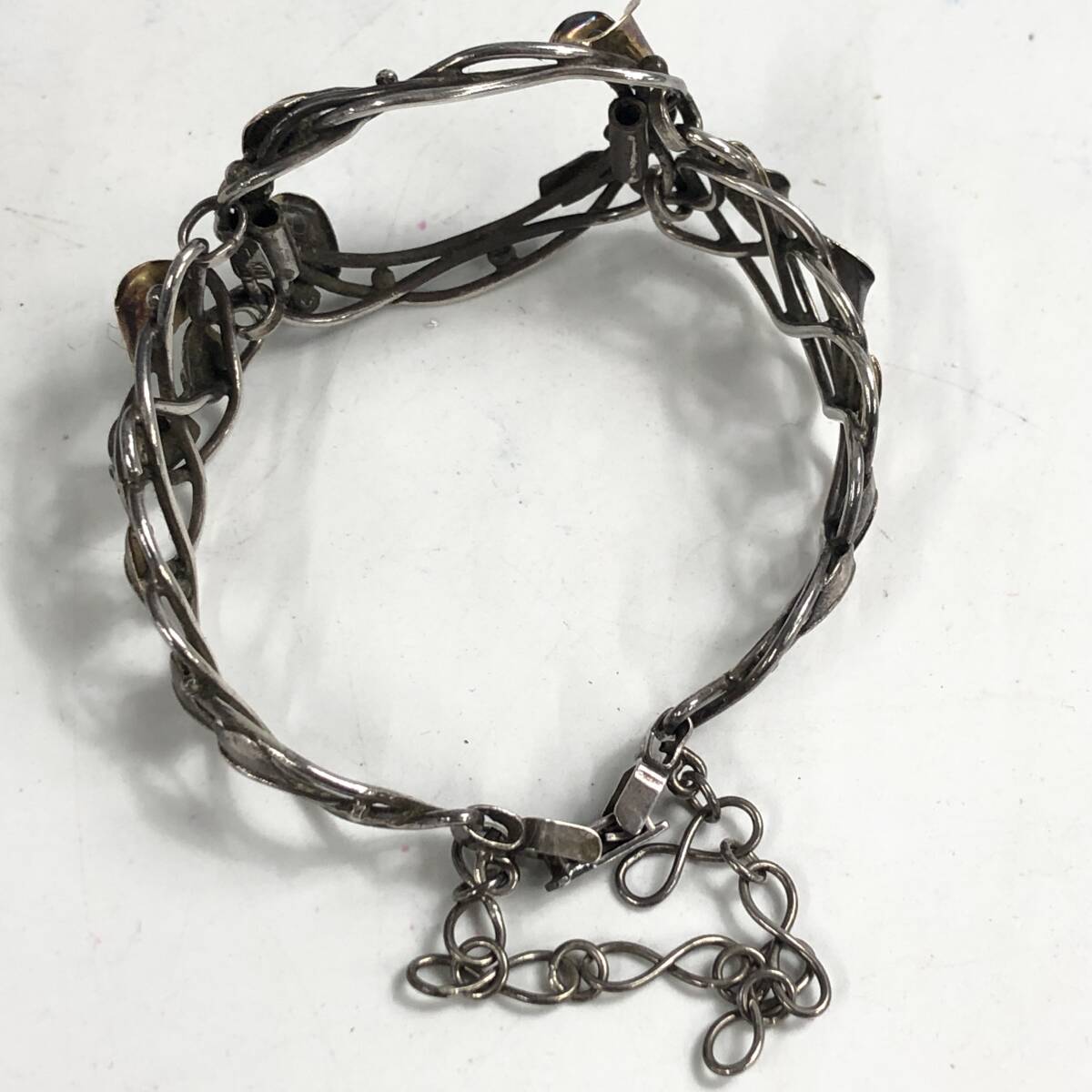 Yahoo!オークション - E08237/ブレスレット/SILVER/K18/総重量 約19.6...