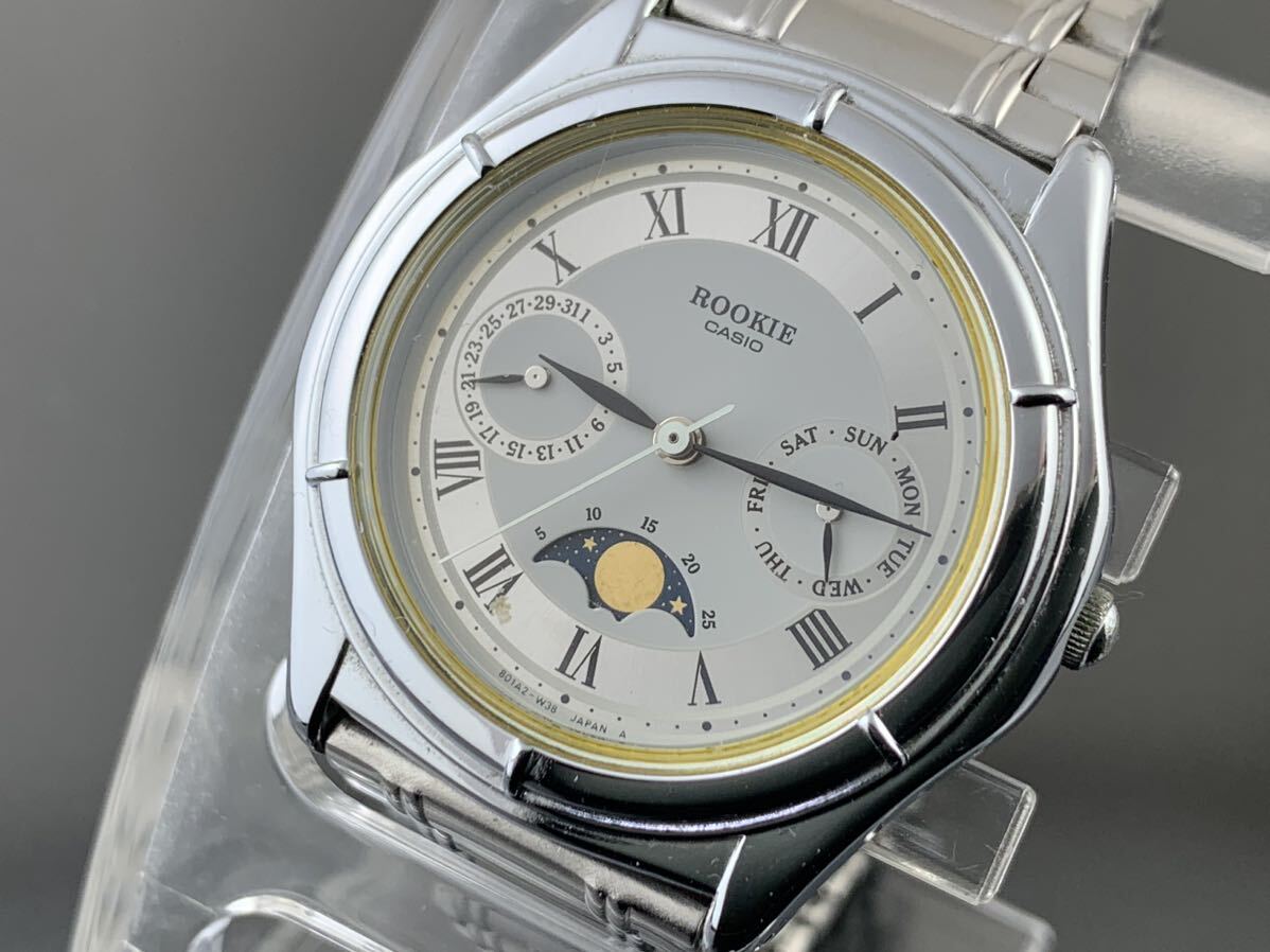 Yahoo!オークション - [A1359]1円～ メンズ腕時計 ムーンフェイズ クォ...