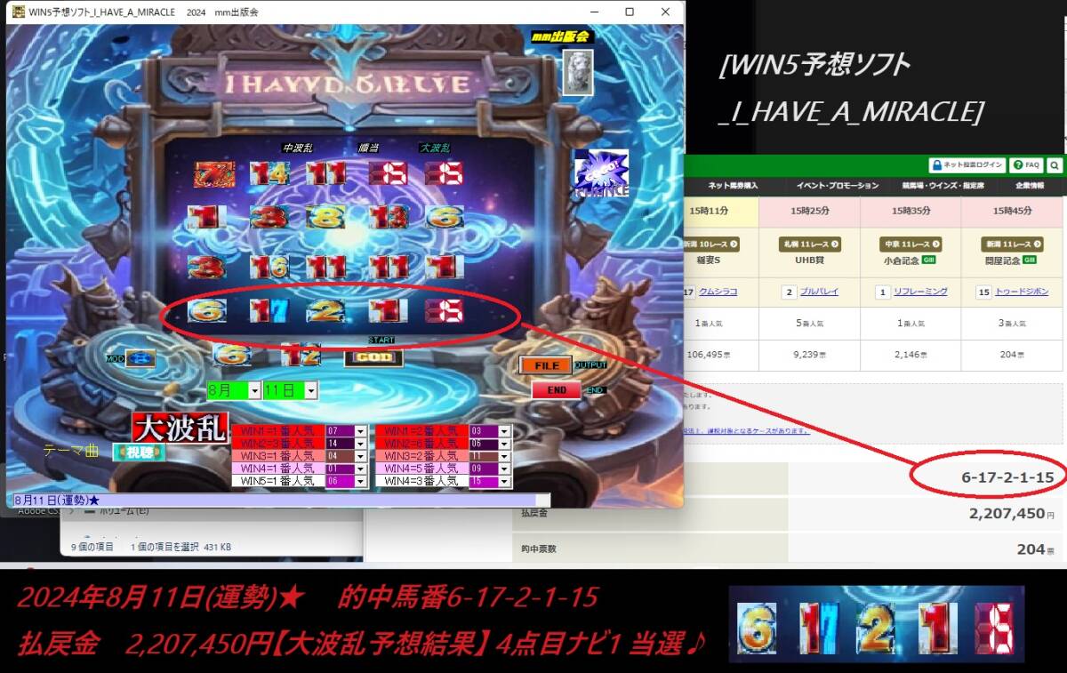 Yahoo!オークション - 競馬予想ソフト[WIN5予想ソフト_I_HAVE_A_MIRACL...