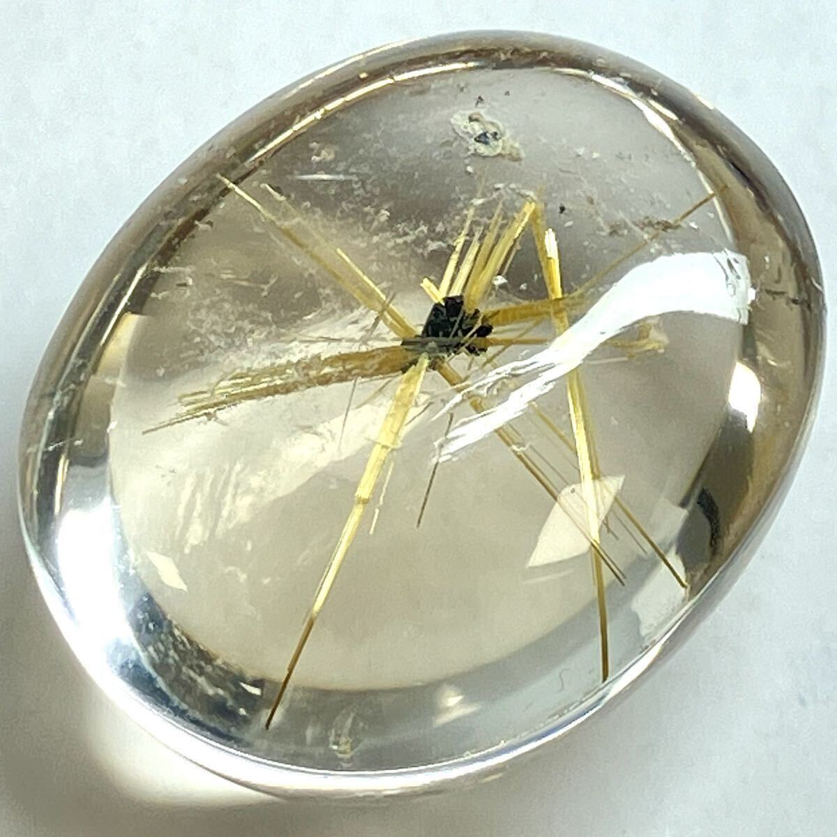 Yahoo!オークション - [ルチルクォーツ56.81ct]A 25.9×21.3mm ルー...