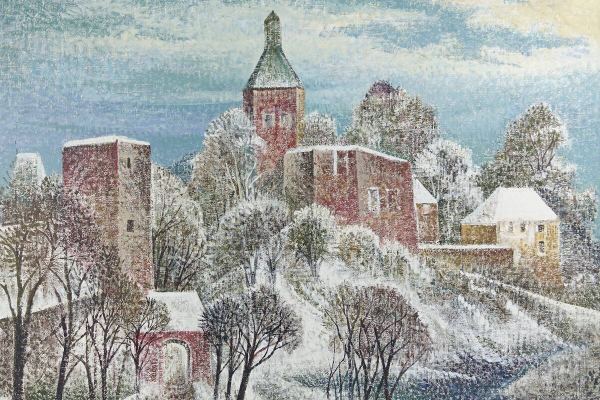 真作 熊本正義 油彩 雪の城 ドイツ F15号 黄袋 差箱 額装：68×81cm 0008002-1(自然、風景画)｜売買されたオークション情報、yahooの商品情報をアーカイブ公開 ...