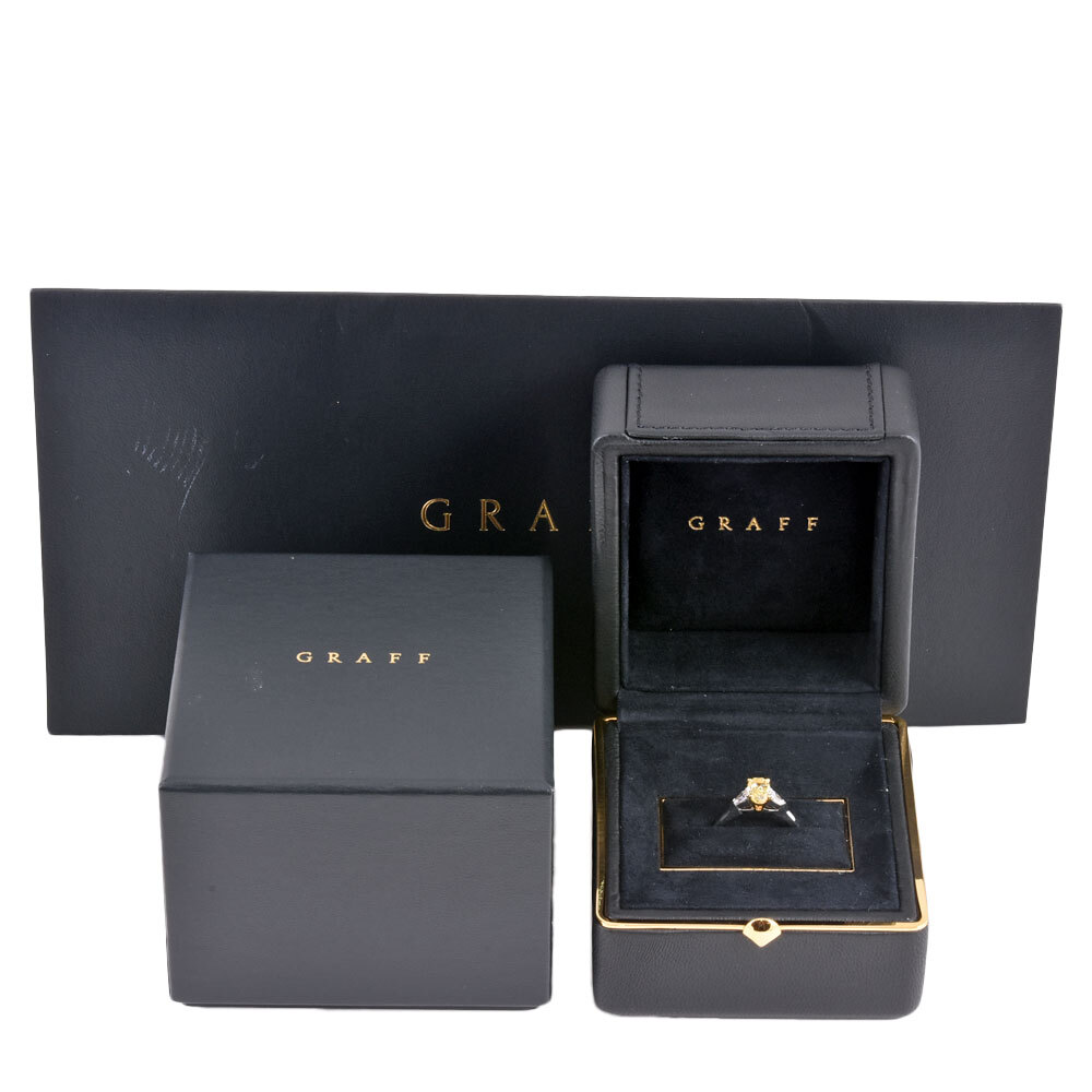 Yahoo!オークション - グラフ GRAFF プロミス リング 指輪 イエローダ...