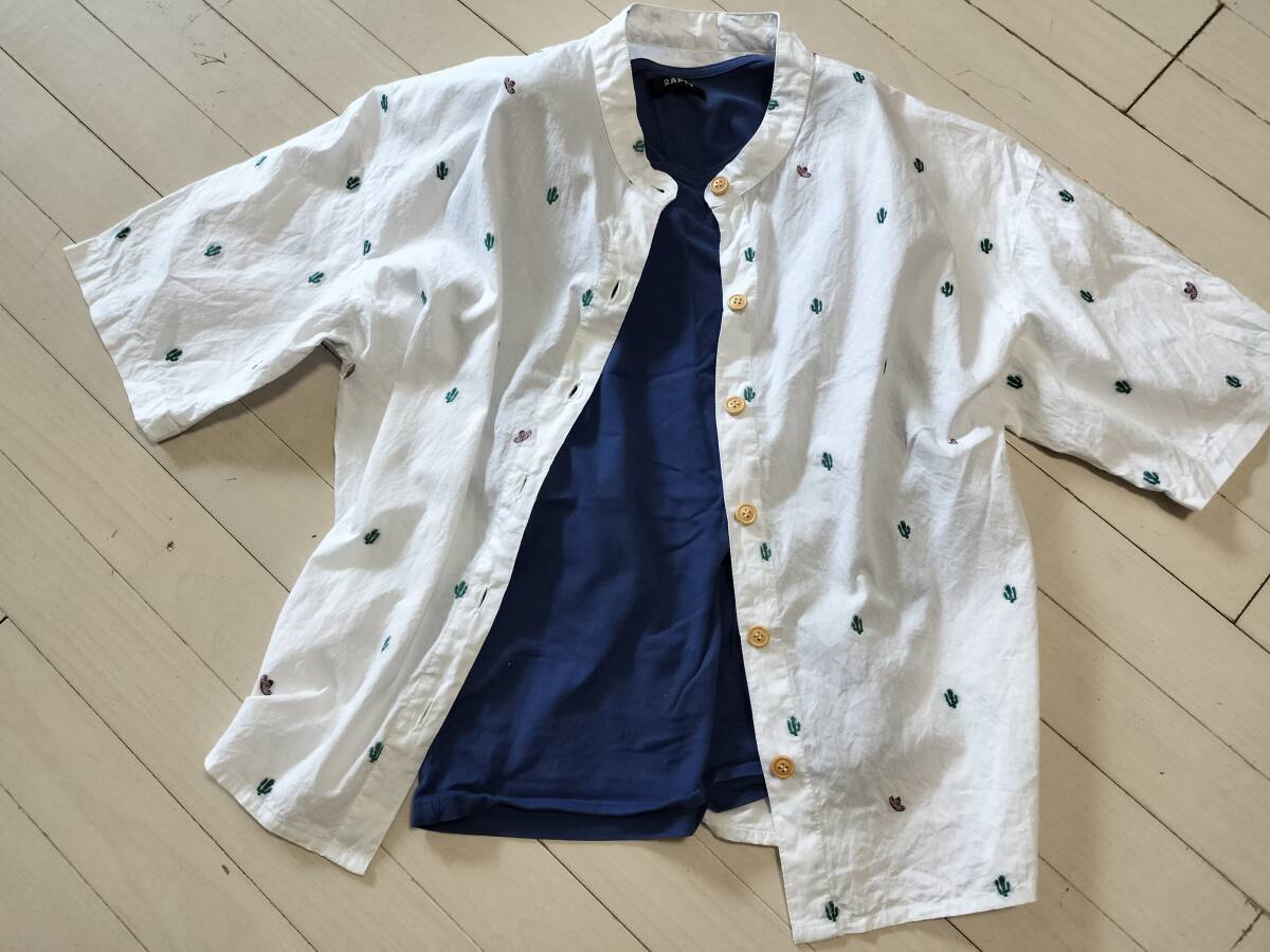 Yahoo!オークション - ハンドメイド シンプルスタンドカラーのシャツ