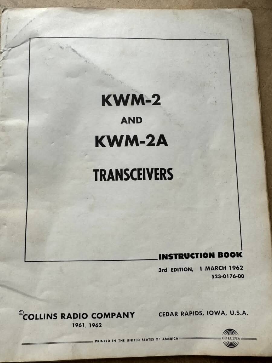 Yahoo!オークション - Collins KWM-2 KWN-2A Instrucion Book 1962年 3...