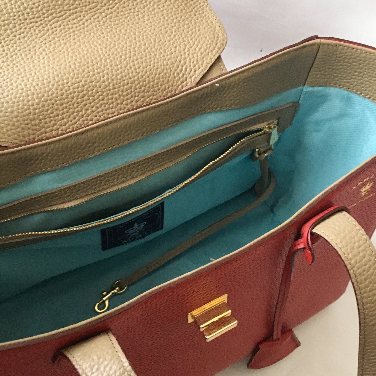 Yahoo!オークション - 即決 美品 ADMJ アクセソワ レザー トート バッ...