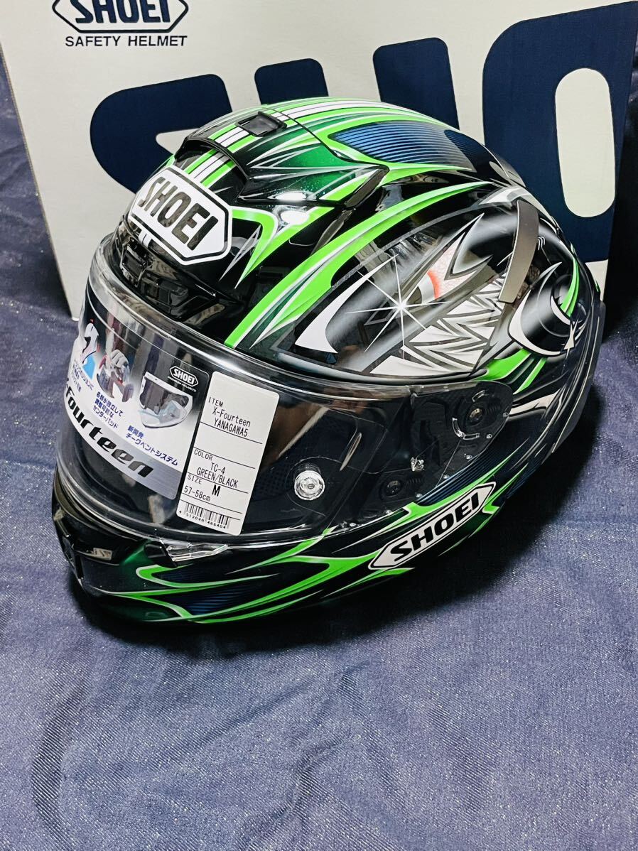 SHOEI X-Fourteen M サイズ 柳川 レプリカ ピンロック ミラーシールド付き YANAGAWA 5 TC4 X14 X15 カワサキ ショウエイ(Mサイズ)｜売買された ...