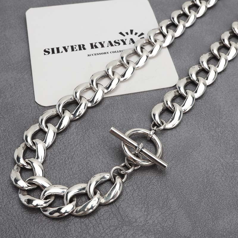 Yahoo!オークション - シルバー925 マンテル式チェーンネックレス 60cm...