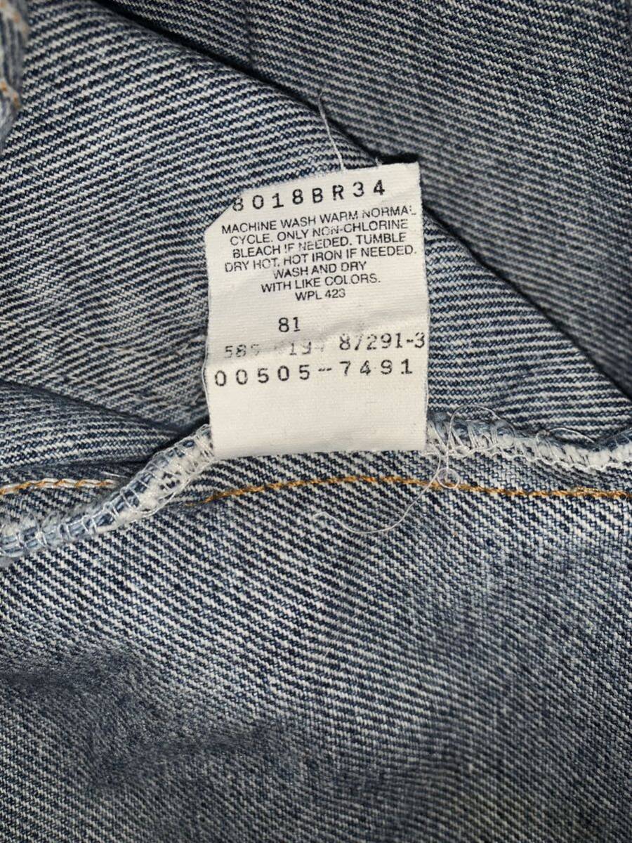Yahoo!オークション - 超希少 USA製 90's Levi's 505 デニム リーバイ...