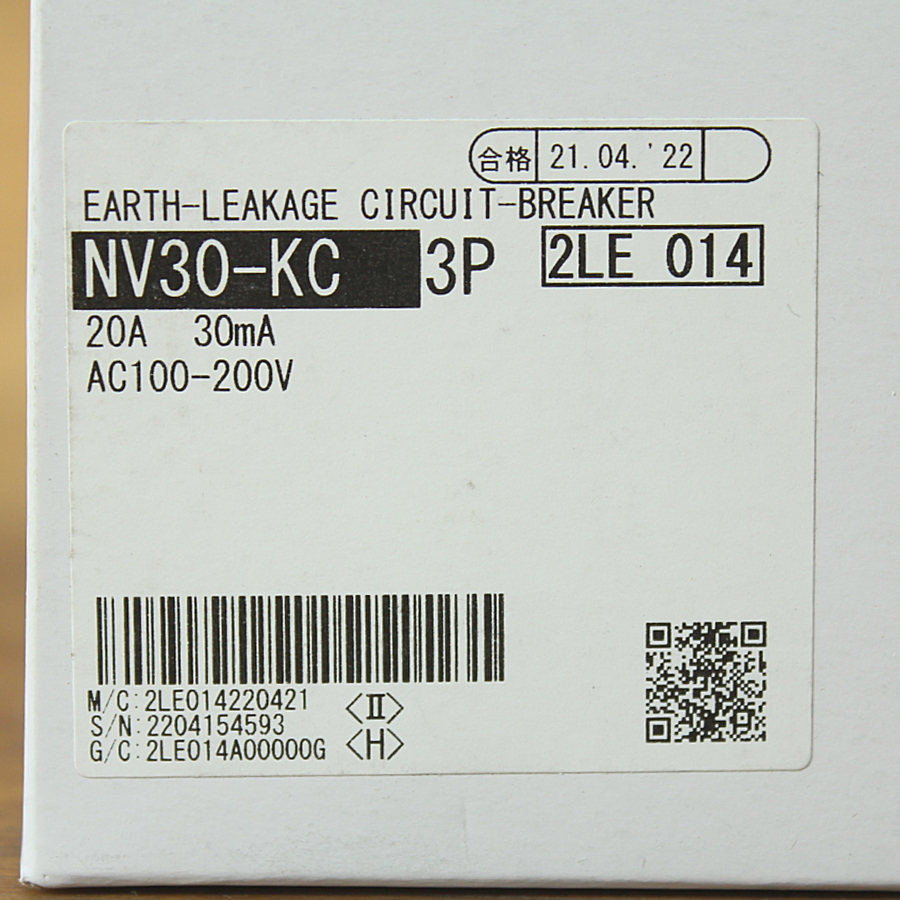 Yahoo!オークション - 未使用)三菱電機/MITSUBISHI NV30-KC 3P/20A 漏...