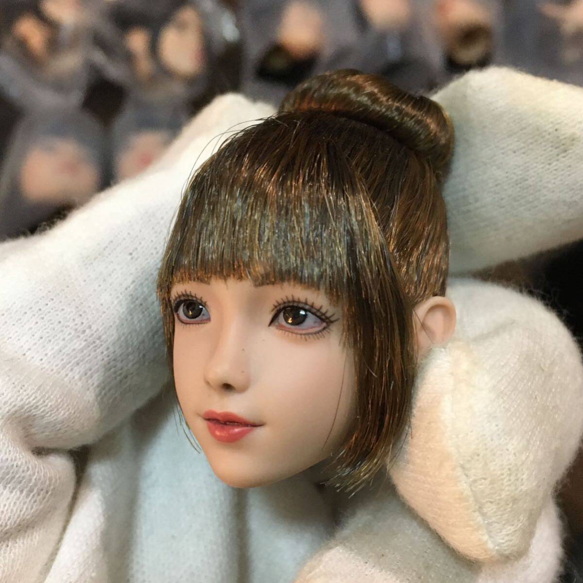 Yahoo!オークション - B19 1/6 フィギュア ヘッド 女性ヘッド 植毛タイ...