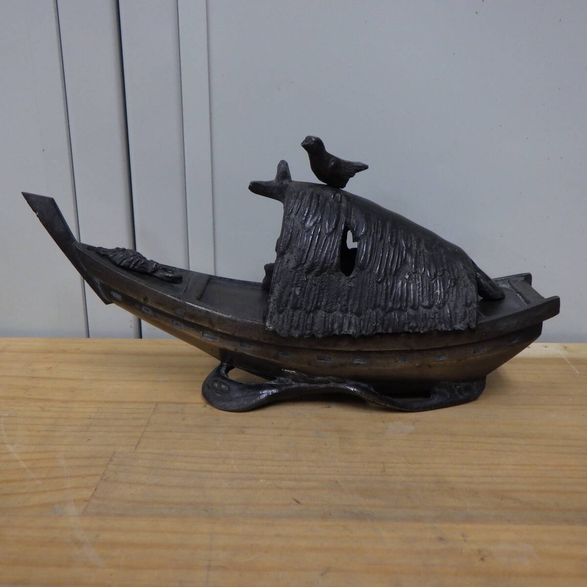 Yahoo!オークション - 鳥摘苫舟香炉 苫葺舟形香炉 苫葺船型香炉 船形薫...