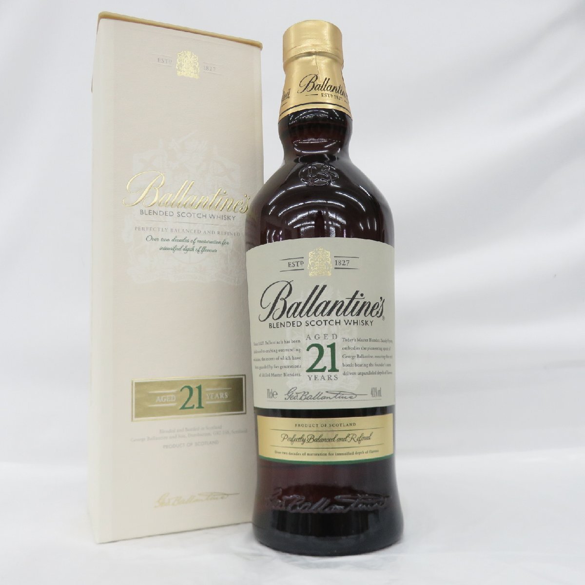 未開栓 Ballantine's バランタイン 21年 ブレンデッド ウイスキー 700ml 40% 箱付 11648663 0818(スコッチ)｜売買されたオークション情報、yahooの商品 ...