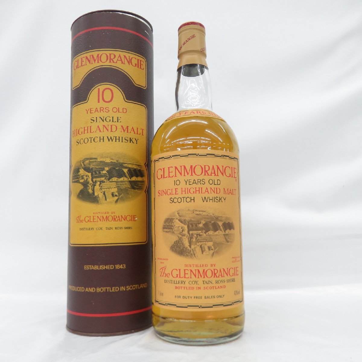 未開栓 GLENMORANGIE グレンモーレンジィ 10年 シングル ハイランドモルト ウイスキー 1000ml 43% 箱付 11653162 0828(ハイランド)｜売買された ...