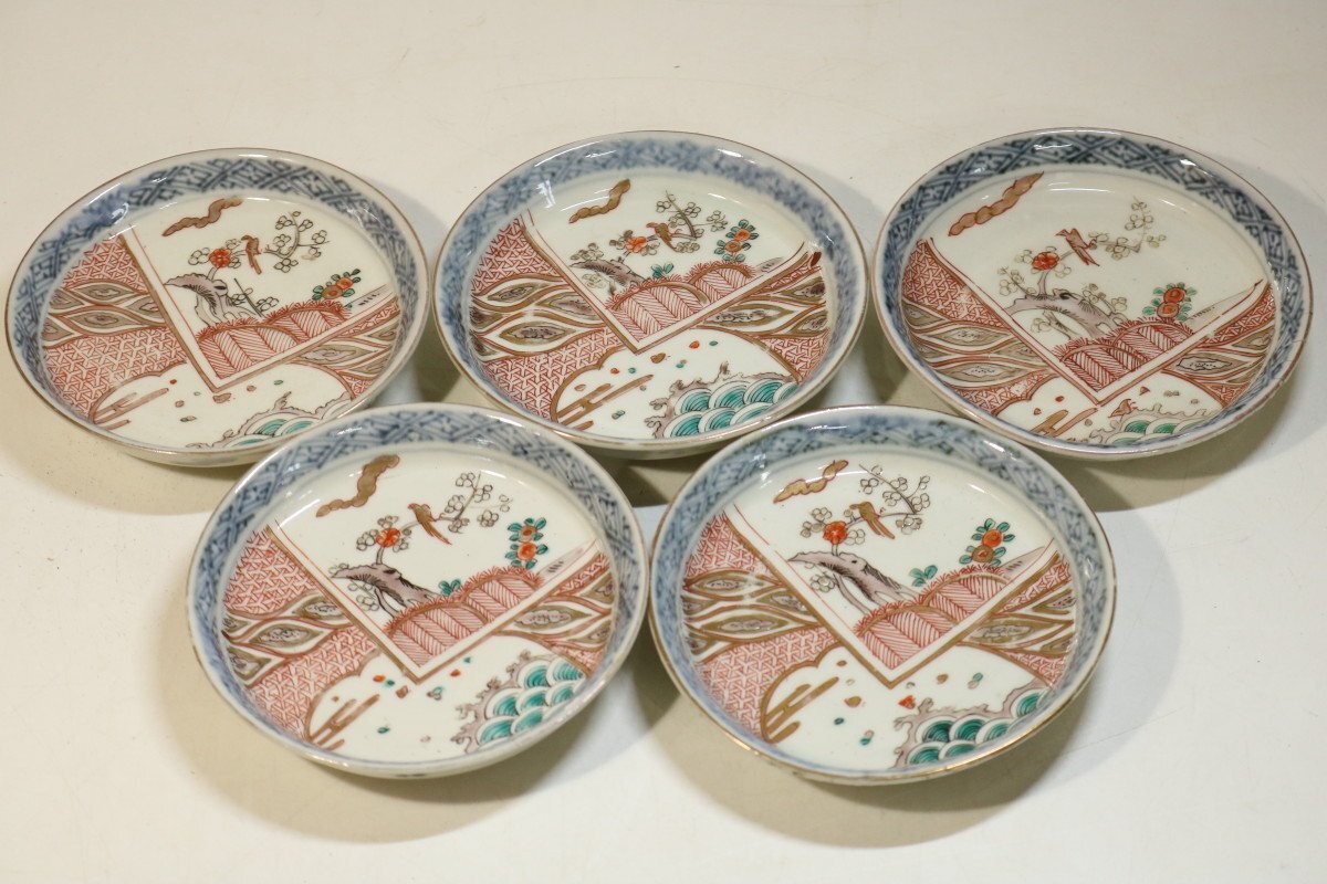Yahoo!オークション - T279 伊万里色絵小皿5枚/手塩皿/アンティーク/古...