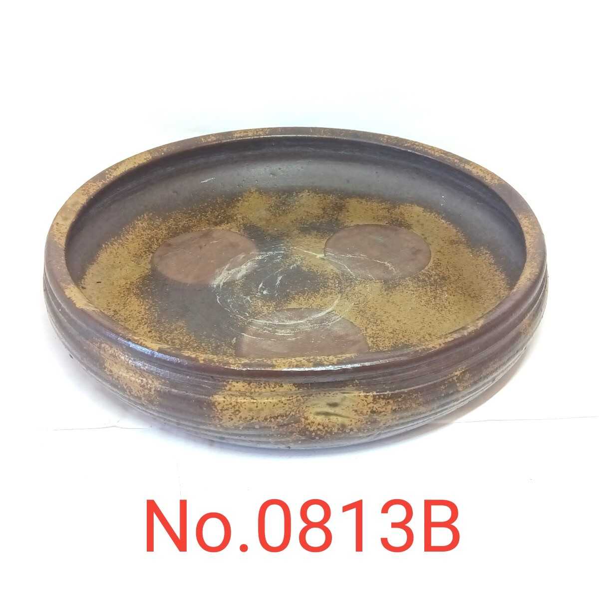 Yahoo!オークション - 初だし品 備前焼 水盤 大皿 鉢 陶印 箱なし No.0...