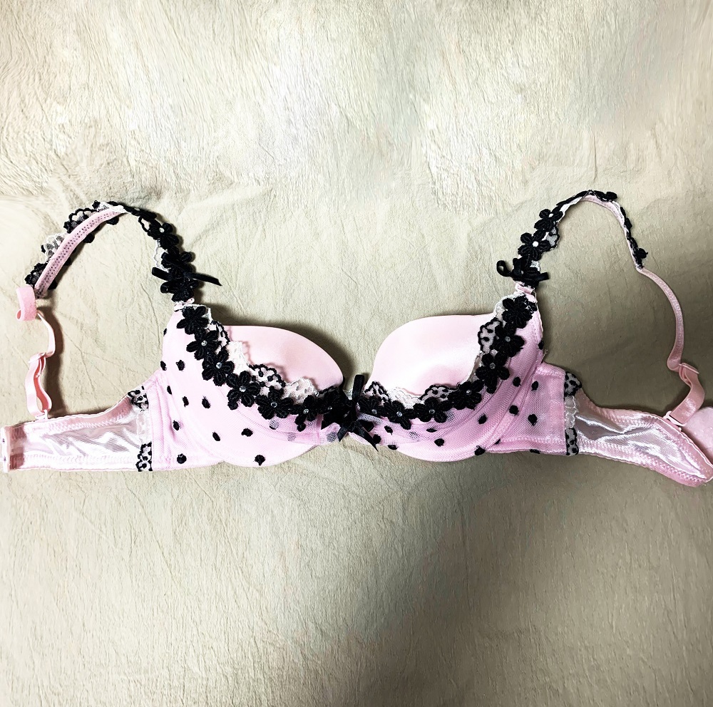 Yahoo!オークション - aimer feel 花柄ドット柄リボンレース ブラジャ...