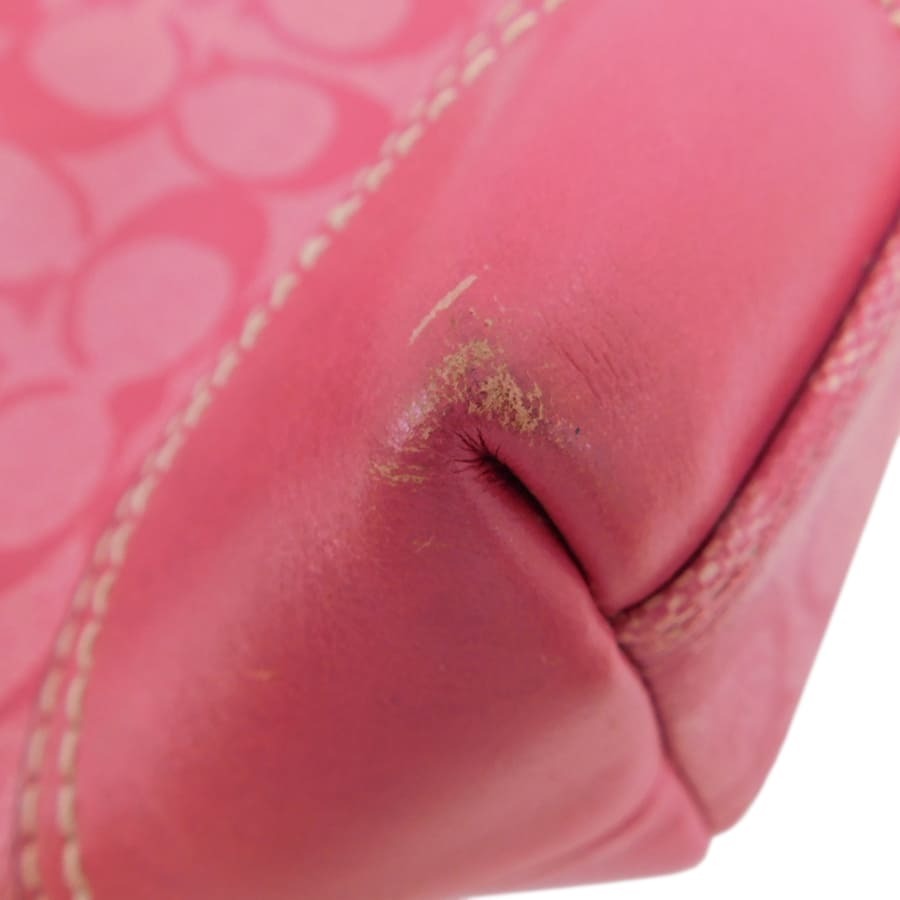 Yahoo!オークション - 1円 美品 コーチ ハンドバッグ F14477 レッド系 ...