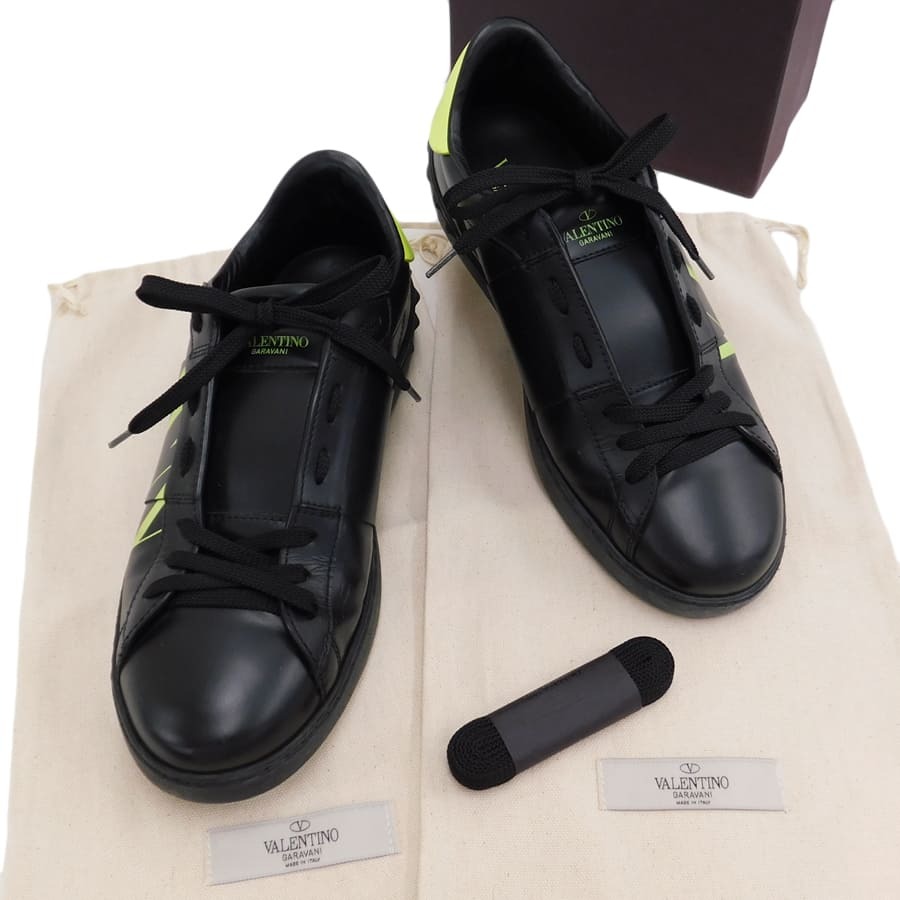 1円 極 ヴァレンティノ UY2S0830 スニーカー レザー ブラック系 VALENTINO GARAVANI E.Csig.zE-30(男性用)｜売買されたオークション情報、yahooの ...
