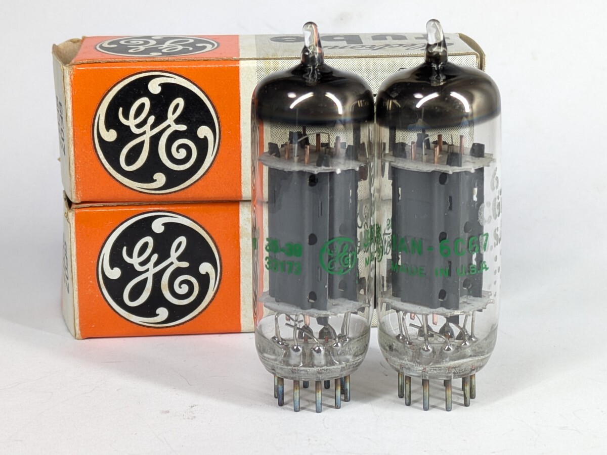 Yahoo!オークション - GE JAN‐6CG7 同一ロット 2本 未使用 真空管 187...