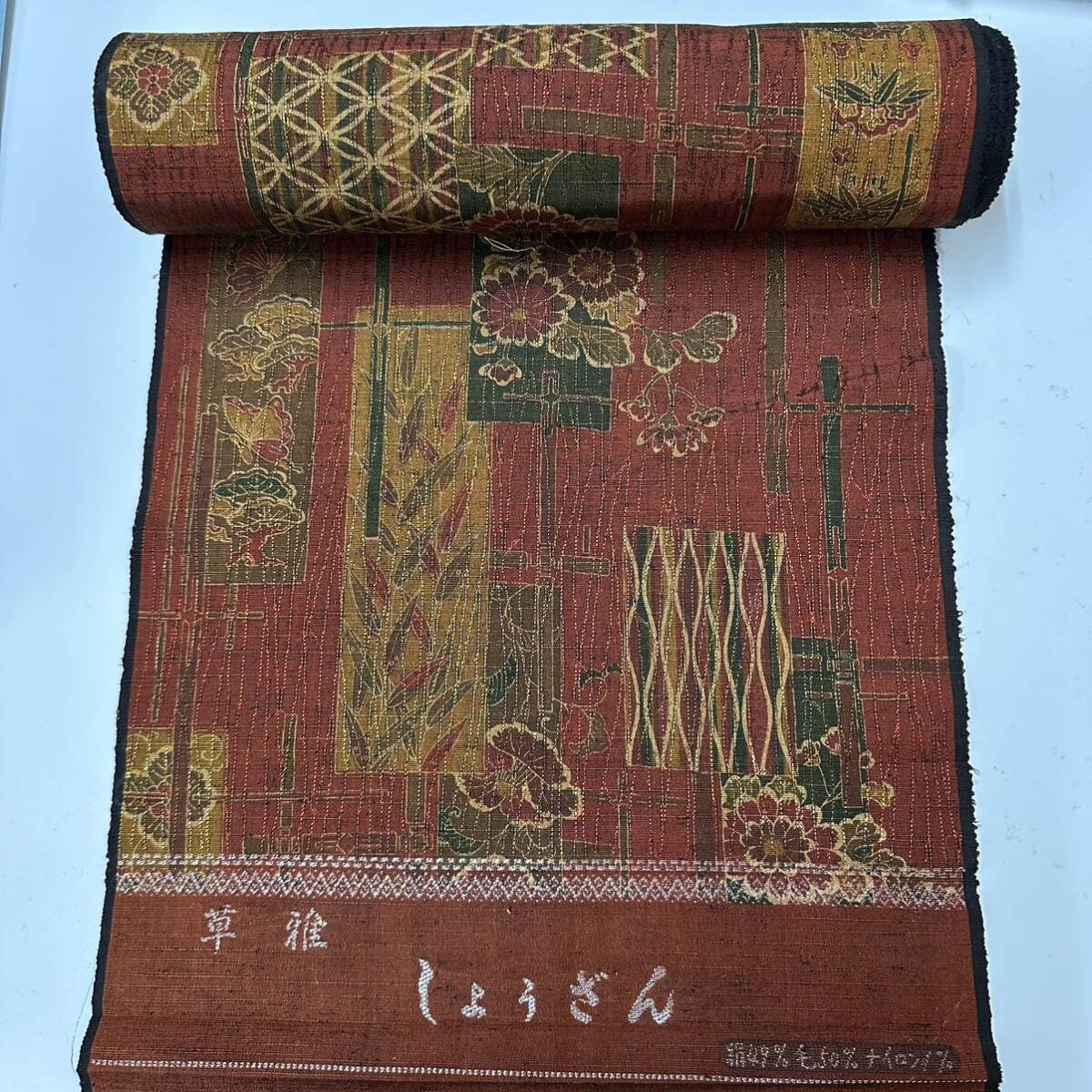 Yahoo!オークション - 反司 a1247【しょうざん】ウール 反物 交織 毛 ...