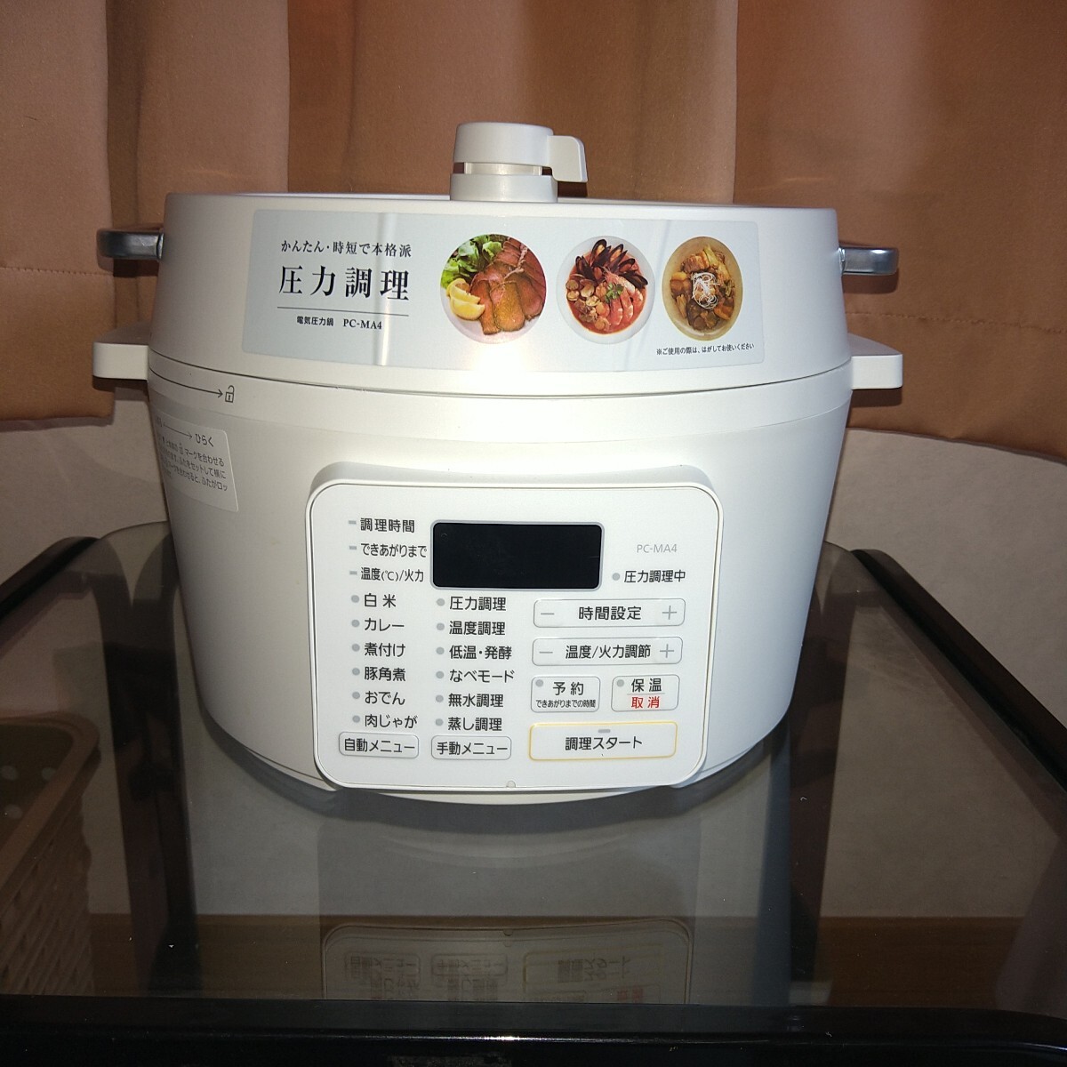 Yahoo!オークション - アイリスオーヤマ 電気圧力鍋 PC-MA4-W 4.0L ホ...