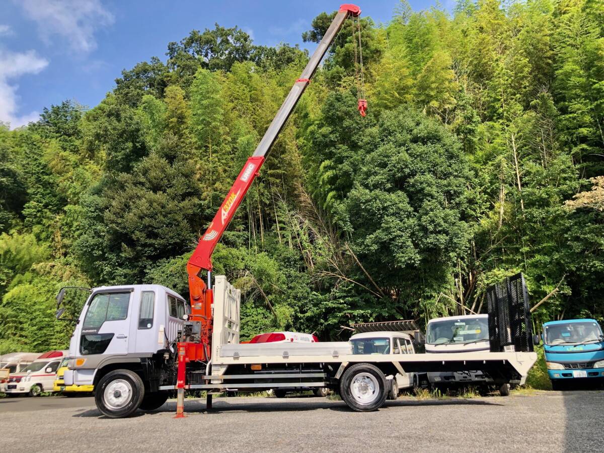 Yahoo!オークション - レンジャー 積載車 クレーンUNIC4段A370K 重機輸...