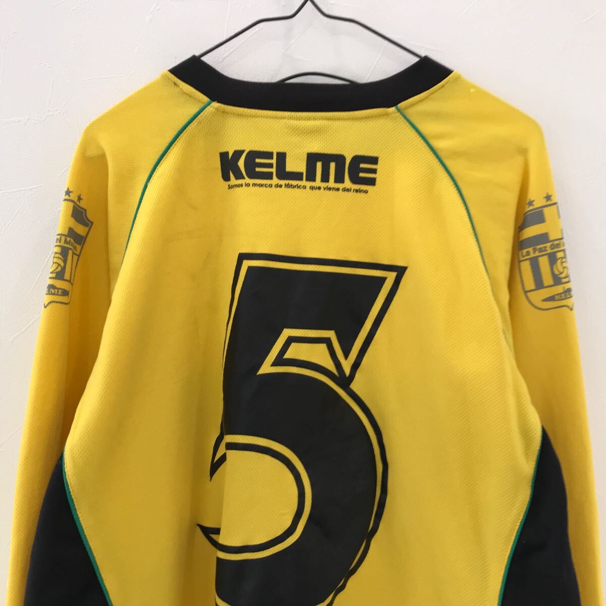 Yahoo!オークション - LV268 KELME 長袖フットサルウェア サッカー 黄...
