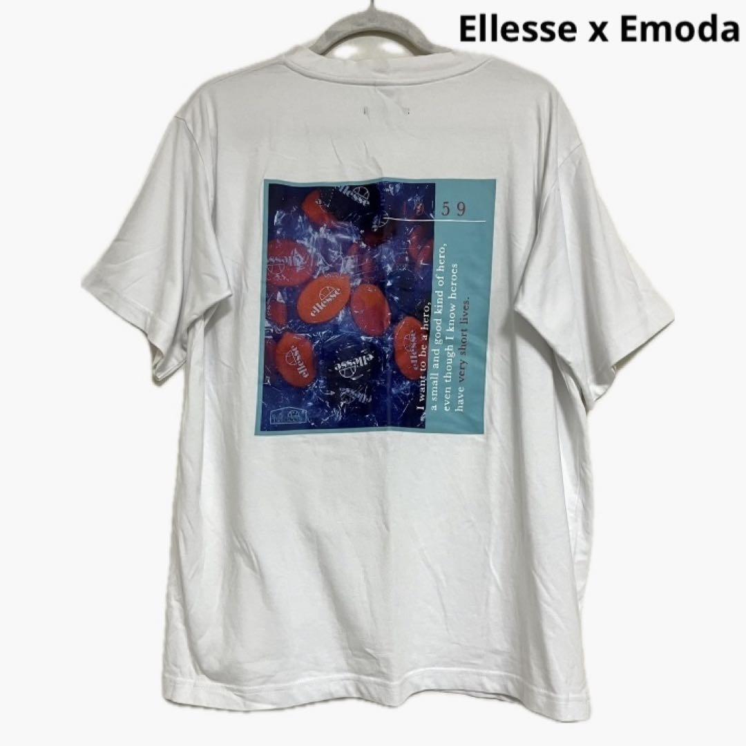 Yahoo!オークション - Ellesse x Emoda Tシャツ バックプリント FREE ...
