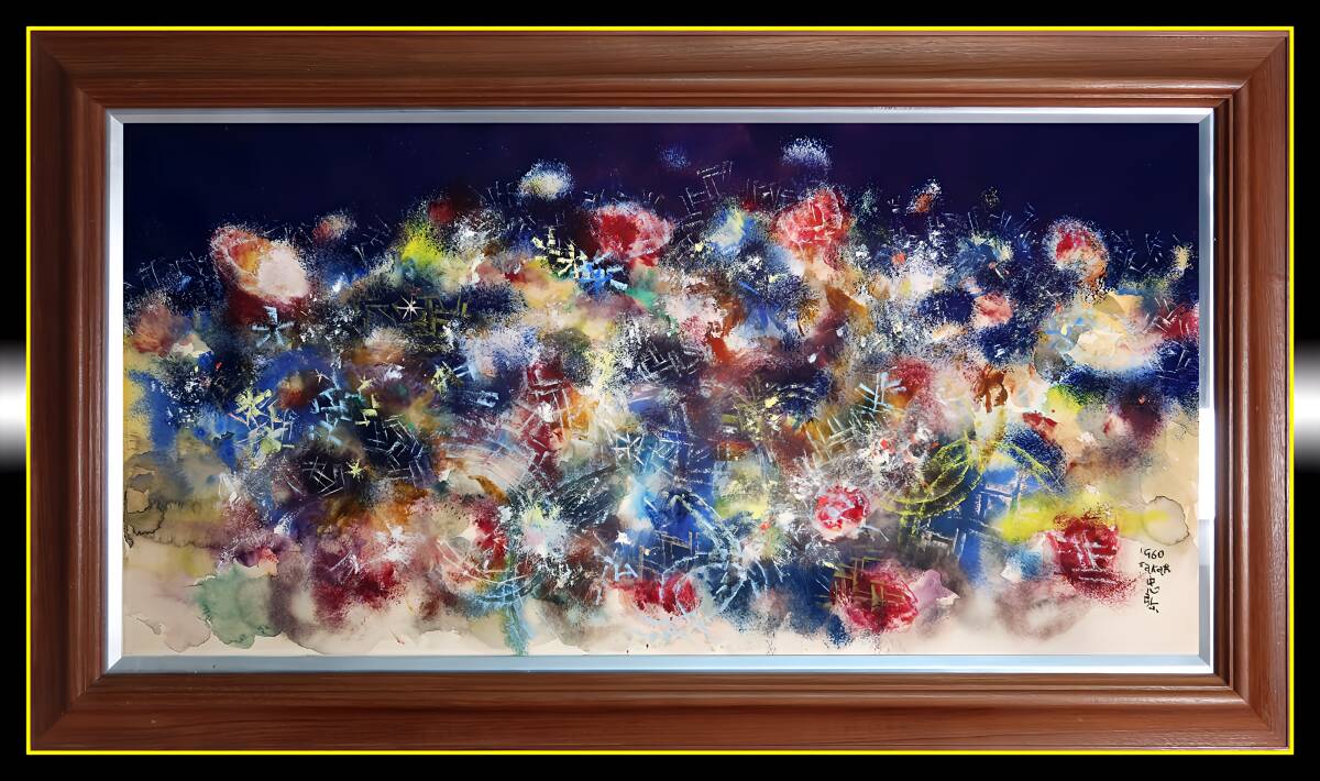 【真作】高橋忠弥「銀河祭」油彩画/絵画/油絵/人気作家/価格交渉可/抽象画/高級額装/変形20号/素晴らしい表現力-抽象畫–日本Yahoo!拍賣｜MYDAY代標代購網、海外購物第一站