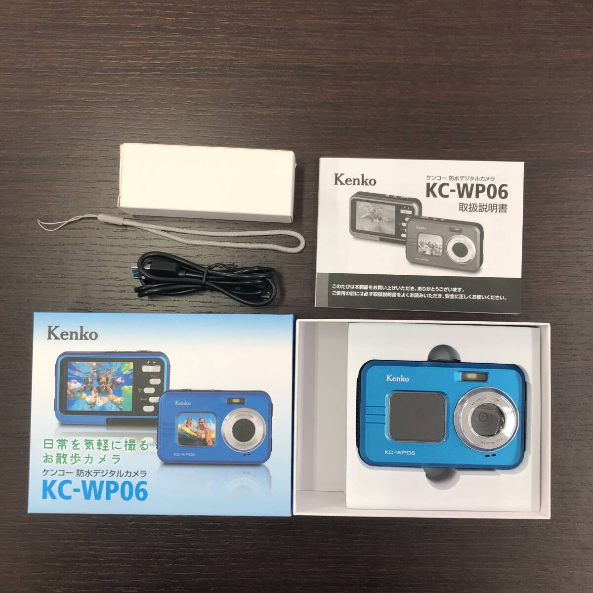 Yahoo!オークション - #3467 ケンコー Kenko KC-WP06 ブルー 防水 デジ...