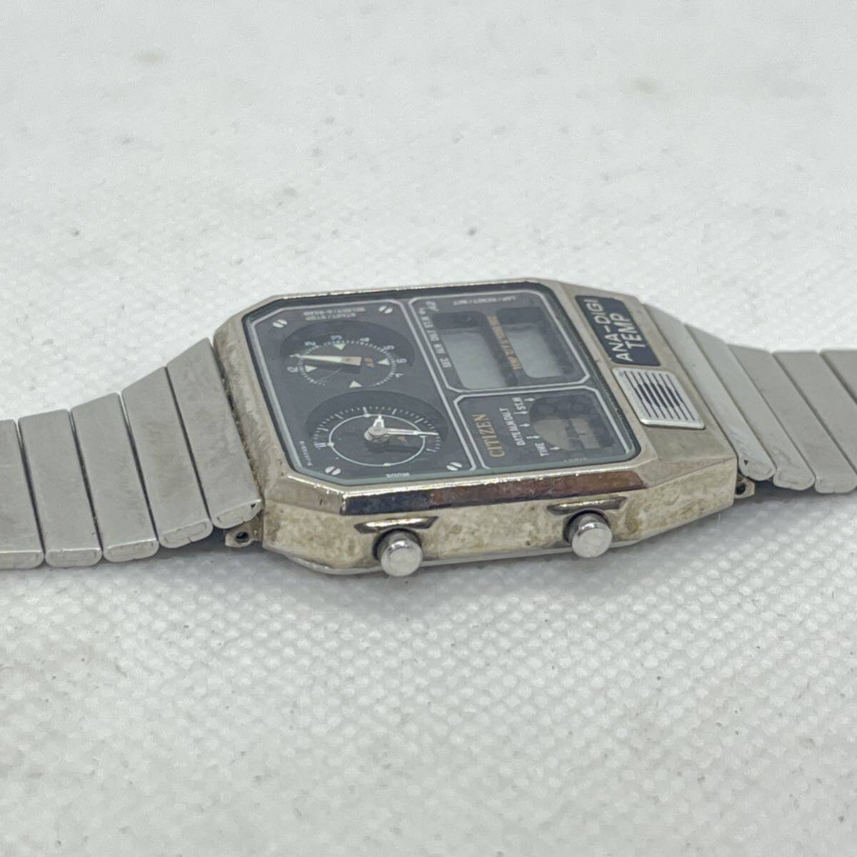 CITIZEN ANA-DIGI TEMP シチズン アナデジテンプ 腕時計 8988-Q01911 クロノグラフ シルバー ブラック ジャンク(その他)｜売買されたオークション情報 ...