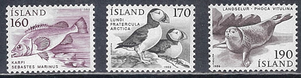 Yahoo!オークション - アイスランド 1980年 #534-6(NH) 「生物」シリー...