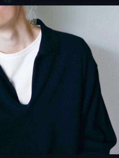 COMOLI コモリ カシミヤスキッパーニット(navy)W03-06006 size COMOLI コモリ カシミヤスキッパーニット(navy)W03-06006 size