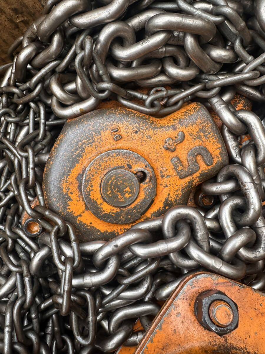 Yahoo!オークション - # KITO/キトー 5tチェーンブロック ロングチェ...