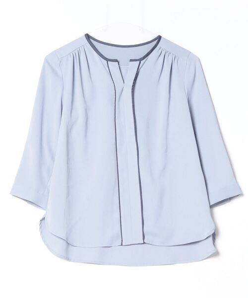 Yahoo!オークション - 「INDIVI」 7分袖ブラウス 05 ダークグレー レデ...