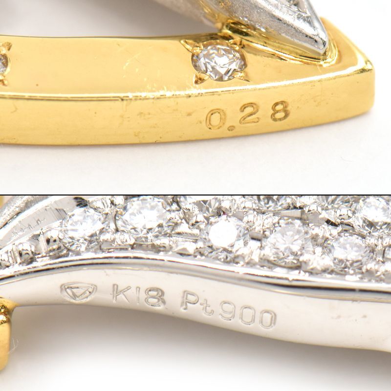 Yahoo!オークション - 合計0.28ct天然ダイヤモンドペンダントトップ K1...