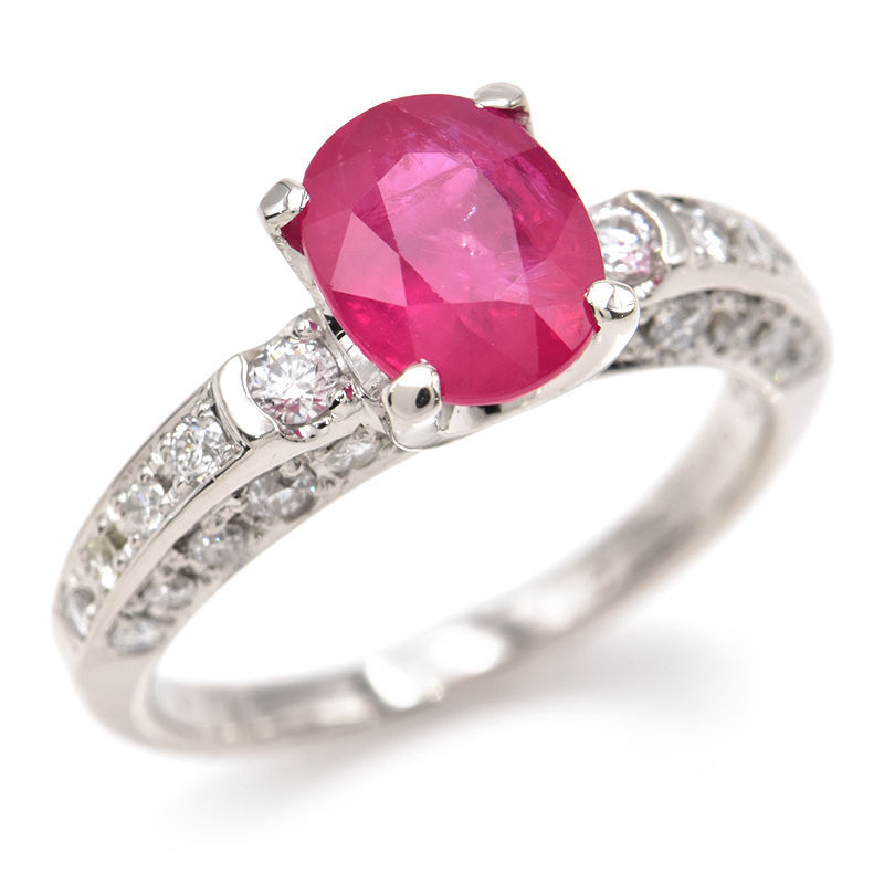 Yahoo!オークション - 2.69ct天然ルビーリング 15.5号 Pt900 新品仕上...