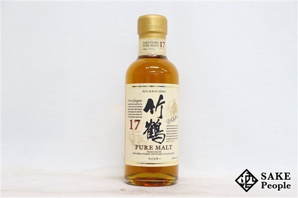 Yahoo!オークション - 注目 ニッカ 竹鶴 17年 ピュアモルト 180ml 43...