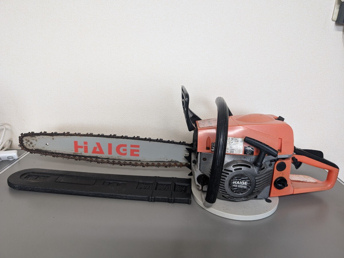 Yahoo!オークション - 8875 HAIGE エンジンチェーンソー HG-K5200 ハイ...