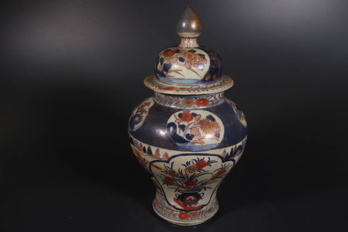 Yahoo!オークション - 【和】(A88) 時代古作 元禄古伊万里 色絵沈香壺 ...