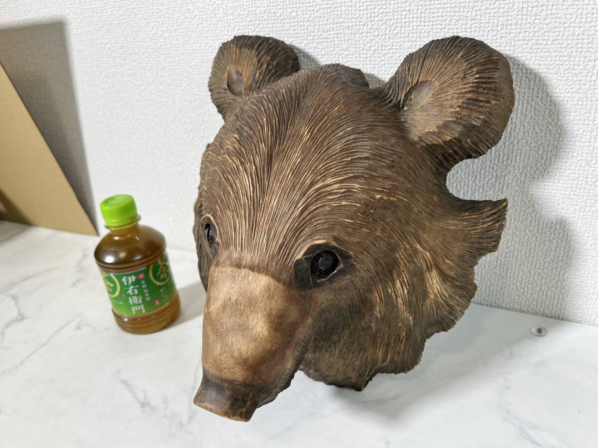 木彫り熊 木彫りの熊 マスク お面 壁掛け 北海道 置物 一刀彫り(木工、竹工芸)｜売買されたオークション情報、yahooの商品情報をアーカイブ公開 - オークファン（aucfan.com）