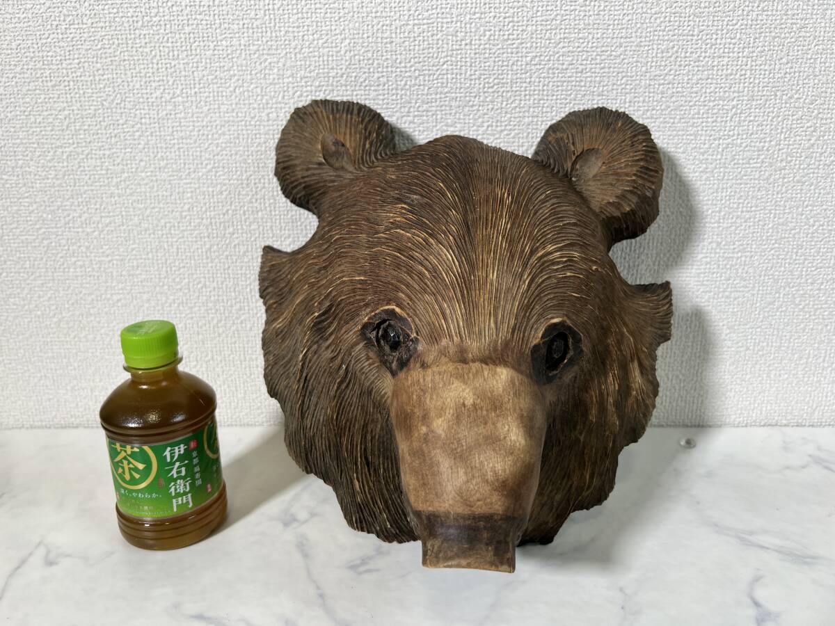 木彫り熊 木彫りの熊 マスク お面 壁掛け 北海道 置物 一刀彫り(木工、竹工芸)｜売買されたオークション情報、yahooの商品情報をアーカイブ公開 - オークファン（aucfan.com）