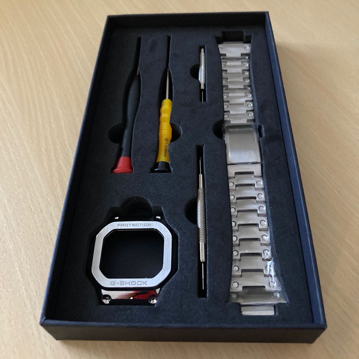 Yahoo!オークション - G-SHOCK DW5610 用 カスタムパーツ SS シルバ...