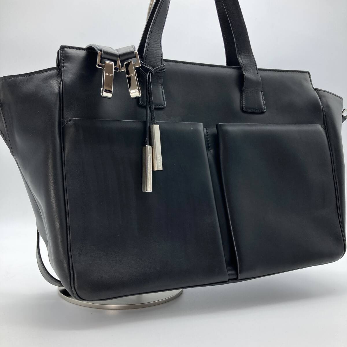 Yahoo!オークション - 【美品 A4可】BALLY バリー トートバッグ 2way ...