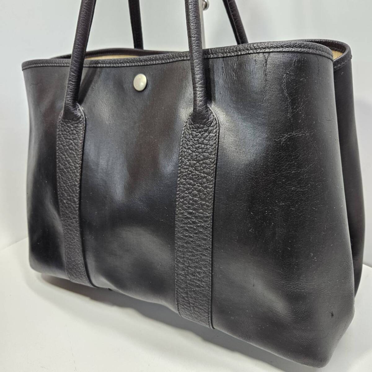 Yahoo!オークション - Herms エルメス ガーデンパーティー トートバッ...